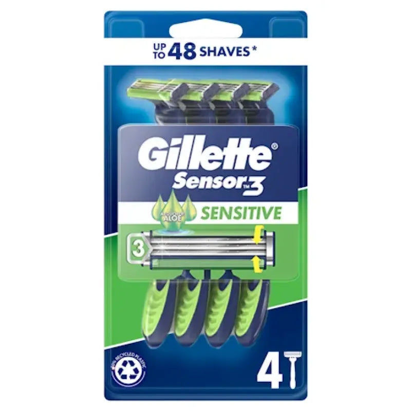 Gillette Sensor 3 Sensitive Disposables Male 4 Pack – Michael's Chemist
