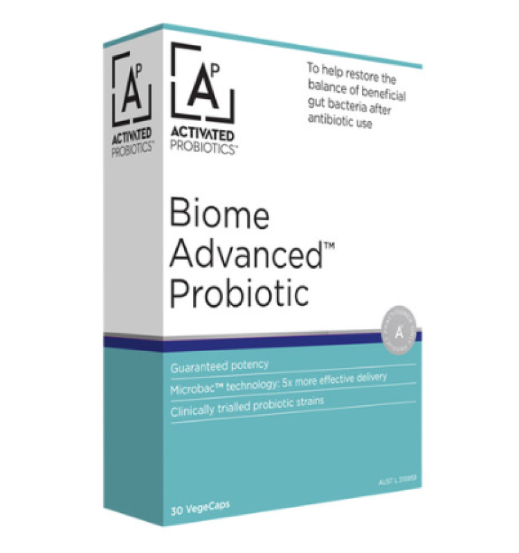Activated Probiotics Biome Advanced Probiotic 30 Vegetarian Capsules ...