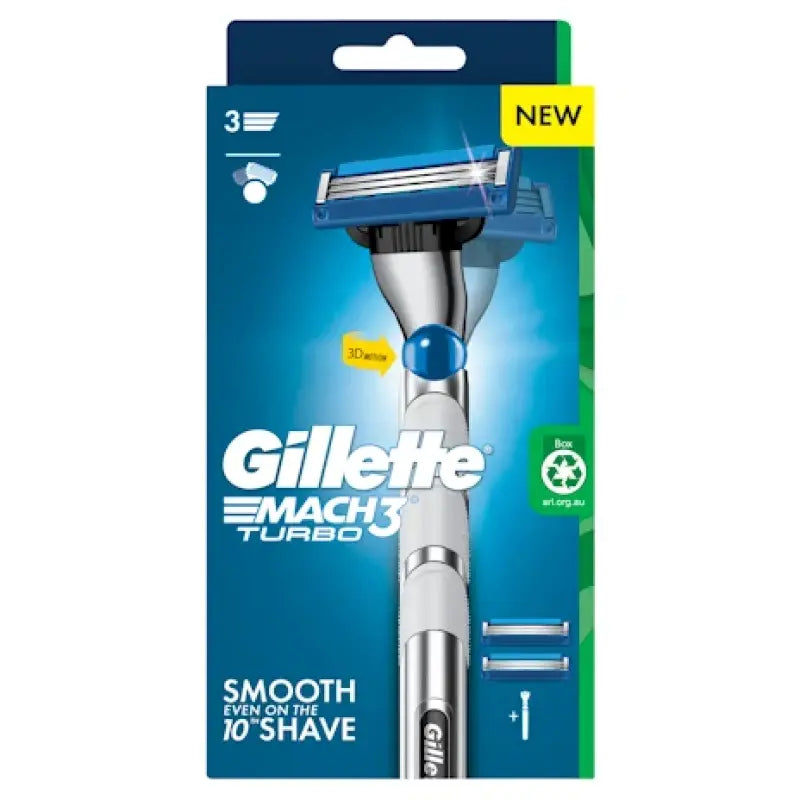 Gillette Mach 3 Turbo 3D Razor 2 Up – Michael's Chemist