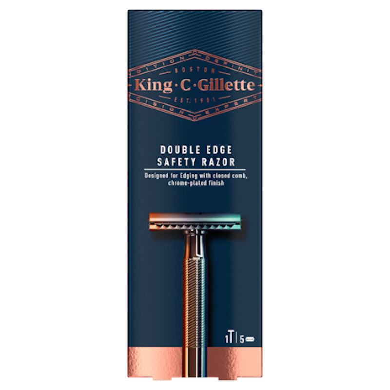 King C Gillette Double Edge Safety Razor + 5 Razor Blades – Michael's ...