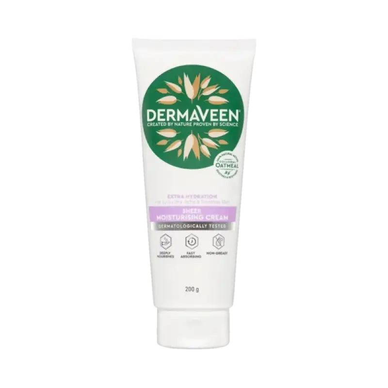 DermaVeen Extra Hydration Sheer Moisturising Cream 200g – Michael's Chemist