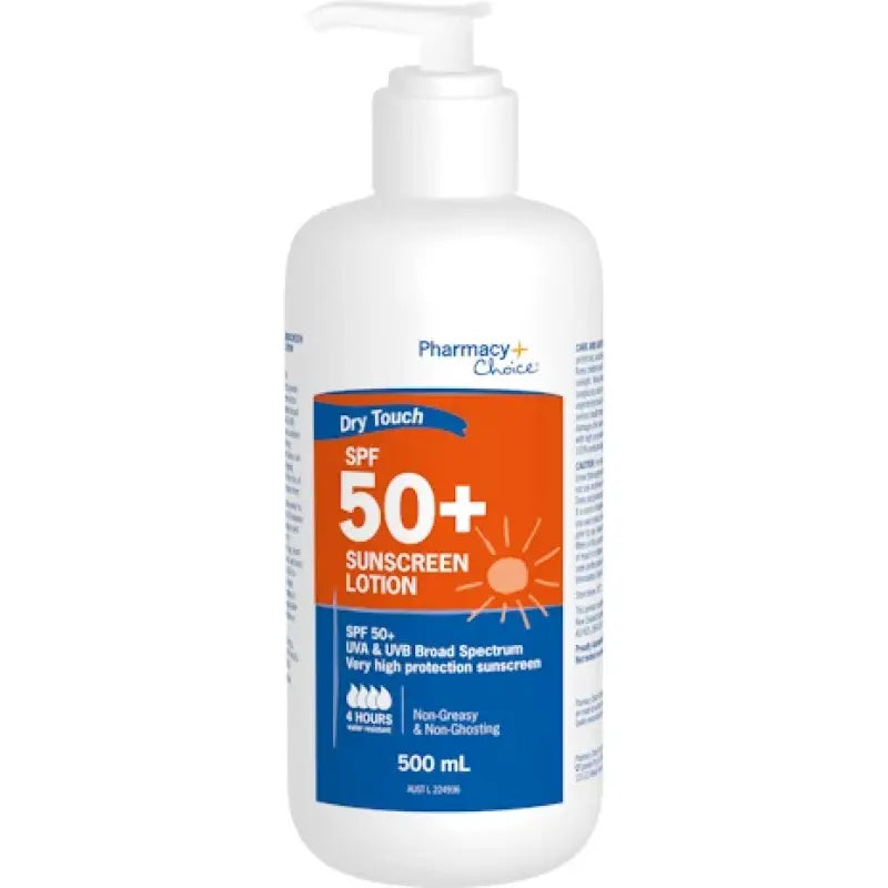 Pharmacy Choice Dry Touch Sunscreen SPF 50+ Pump 500ml – Michael's Chemist