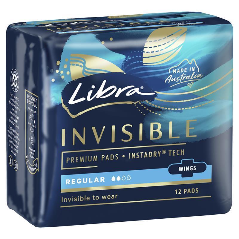 Libra Pads Invisible Body Fit with Wings Regular 12 – Michael's Chemist