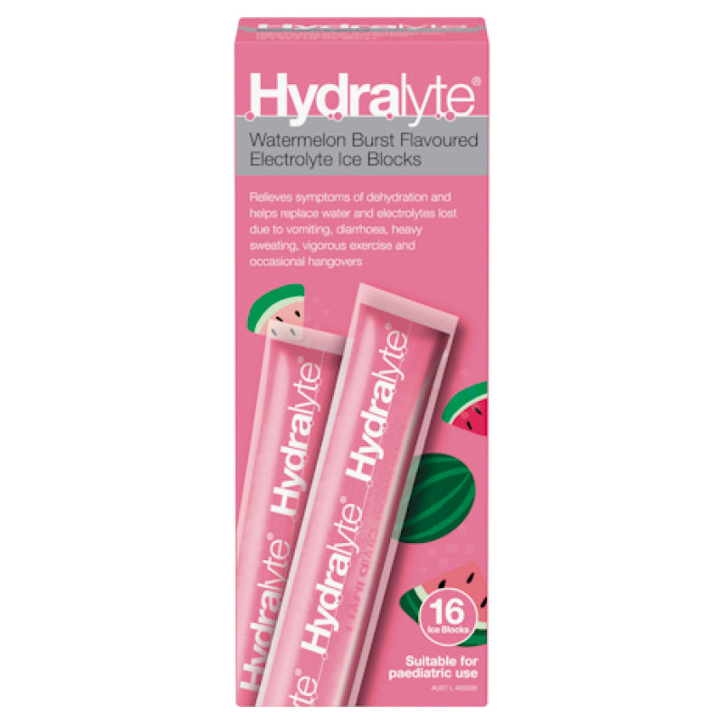 Hydralyte Electrolyte Ice Blocks Watermelon 16 Pack – Michael's Chemist
