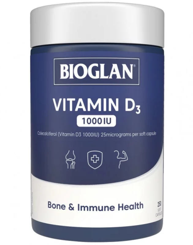 Bioglan Vitamin D3 1000IU 250 Capsules – Michael's Chemist