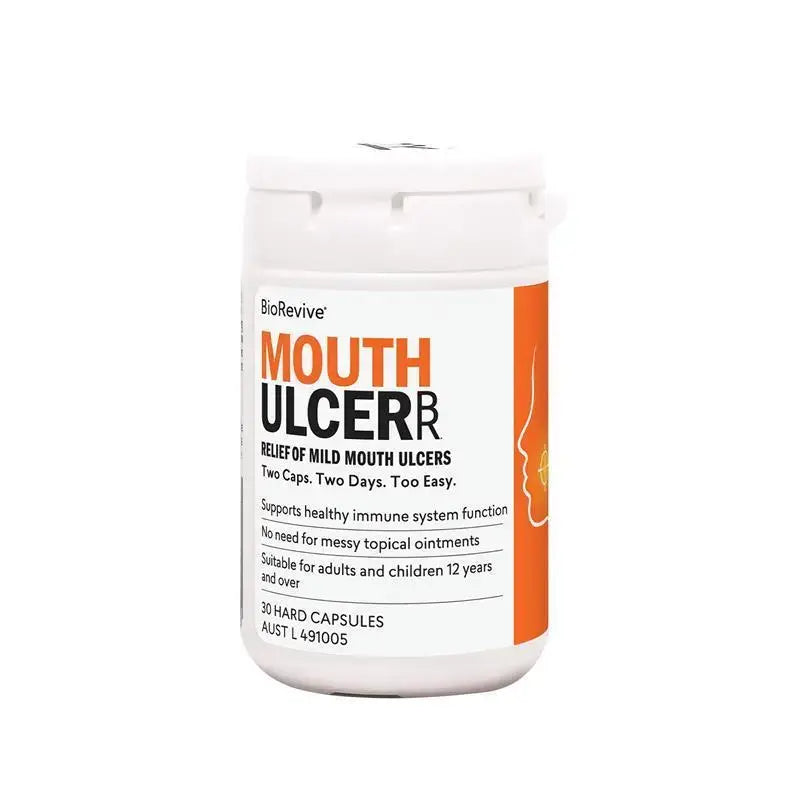 BioRevive MouthUlcer – Mouth Ulcer Relief 30 Capsules – Michael's Chemist