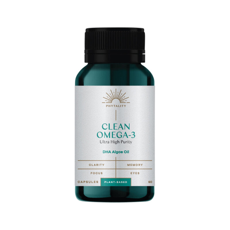 Phytality Clean Omega-3 (Ultra High Purity DHA Algae Oil) 60 Capsules ...