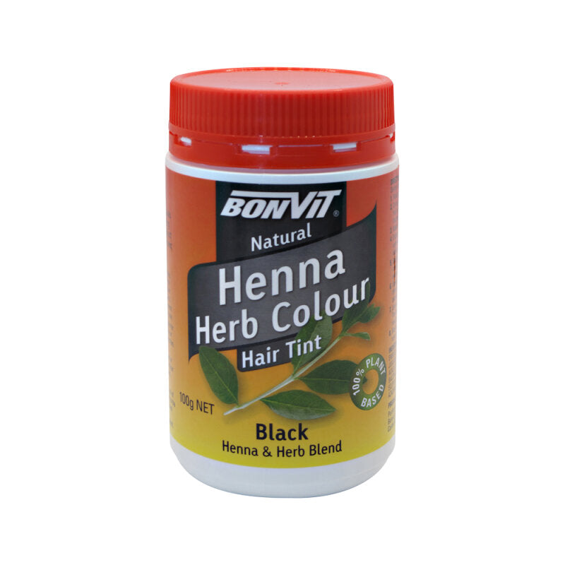 Bonvit Natural Hair Tint Henna Herb Colour (Henna & Herb Blend) Black ...