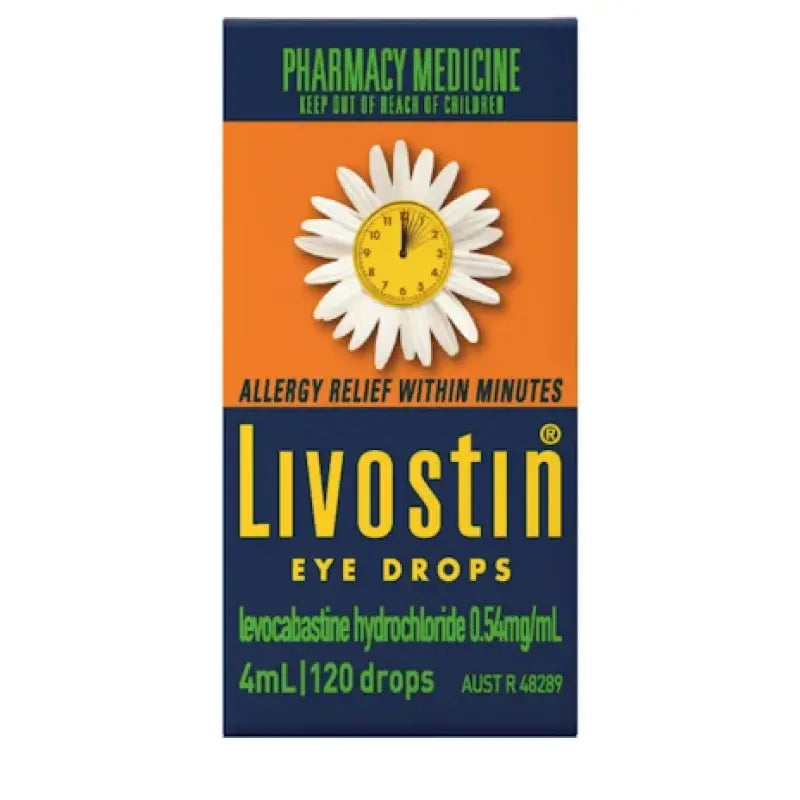 Livostin Antihistamine Allergy Eye Drops 4mL – Michael's Chemist
