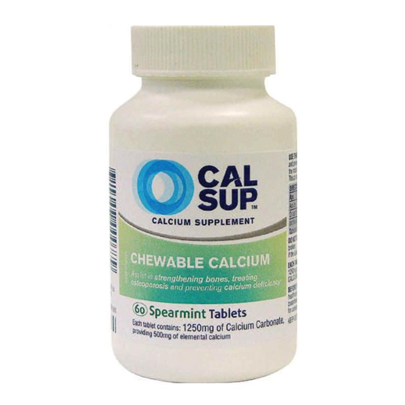 Cal Sup Chewable Calcium Spearmint Tablets 60 – Michael's Chemist