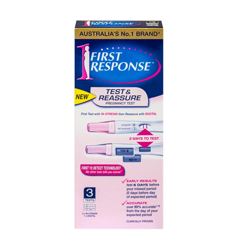 First Response Test & Reassure Pregnancy Test 3 Tests – Michael's Chemist